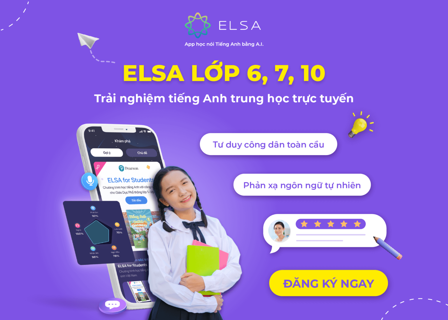 ELSA For Students - dạy tiếng Anh lớp 7 cho bé hiệu quả - ELSA Speak