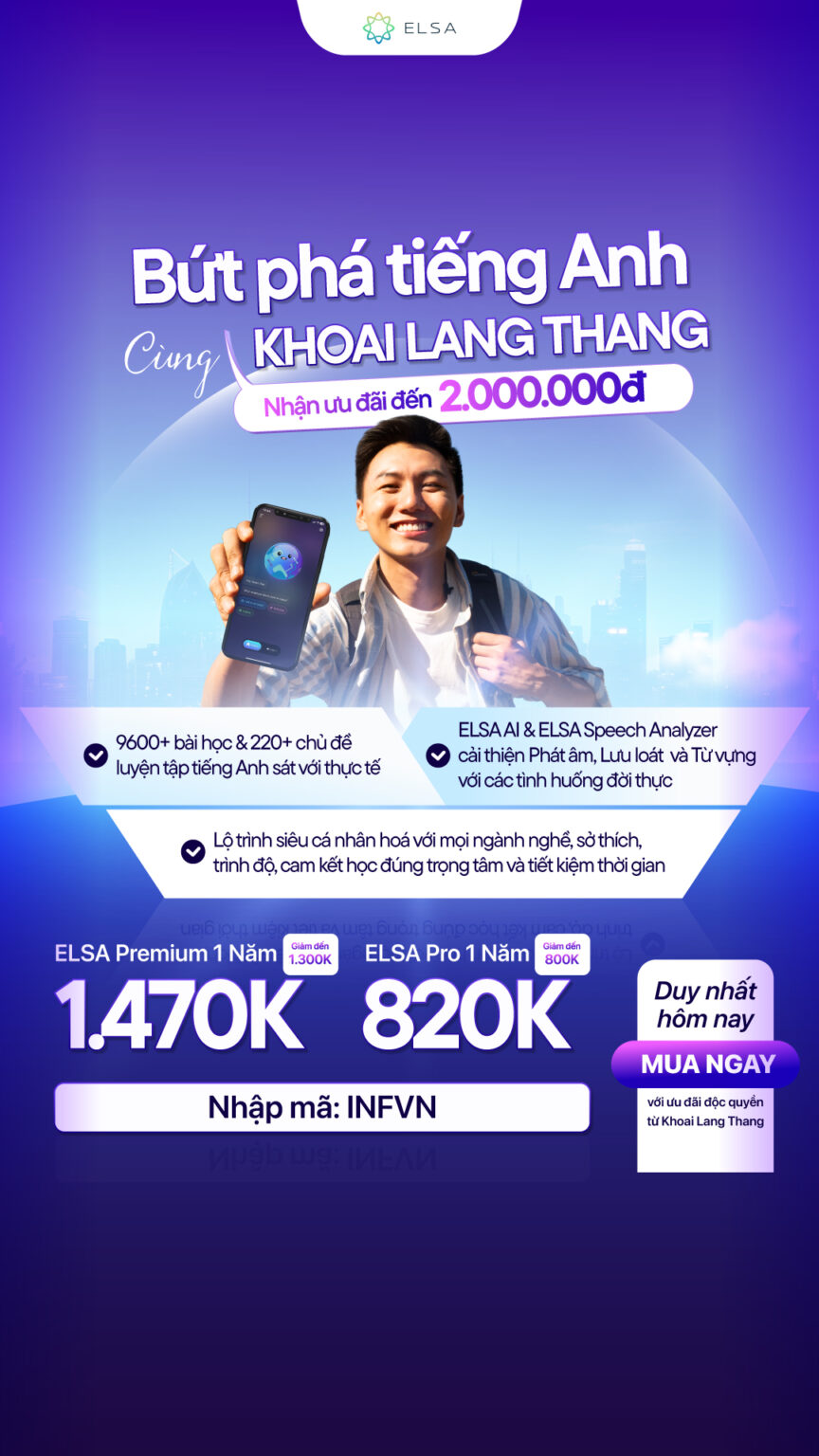 Tải ELSA Speak trên máy tính (PC) được không?