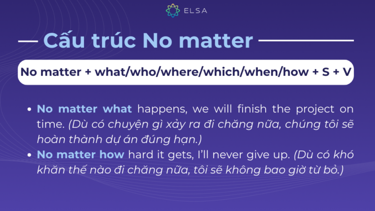 Cấu trúc No matter: Cách dùng và bài tập có đáp án chi tiết