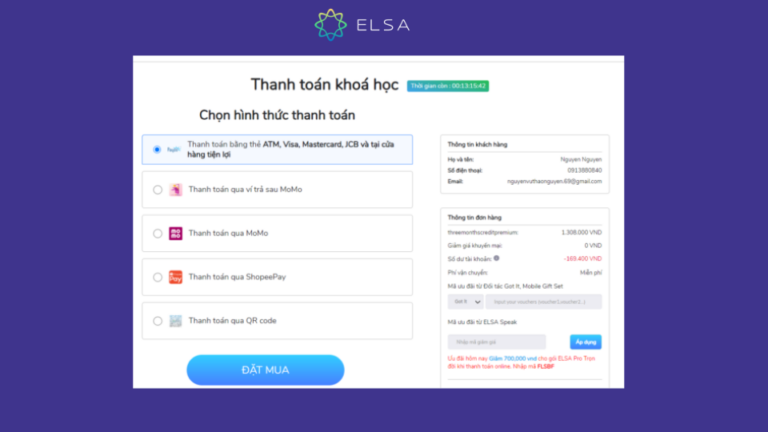 Hướng dẫn nâng cấp tài khoản từ ELSA Pro lên ELSA Premium