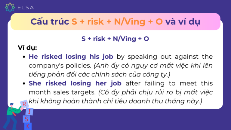Risk to V hay Ving? Cấu trúc, cách dùng và bài tập vận dụng