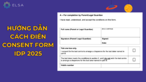 Hướng dẫn cách điền Consent form IDP, BC chi tiết 2025 từ A-Z