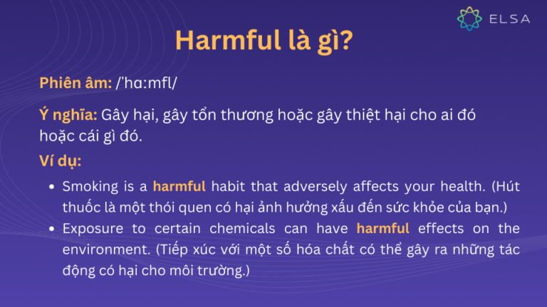 Harmful đi với giới từ gì? Định nghĩa và cách sử dụng chi tiết