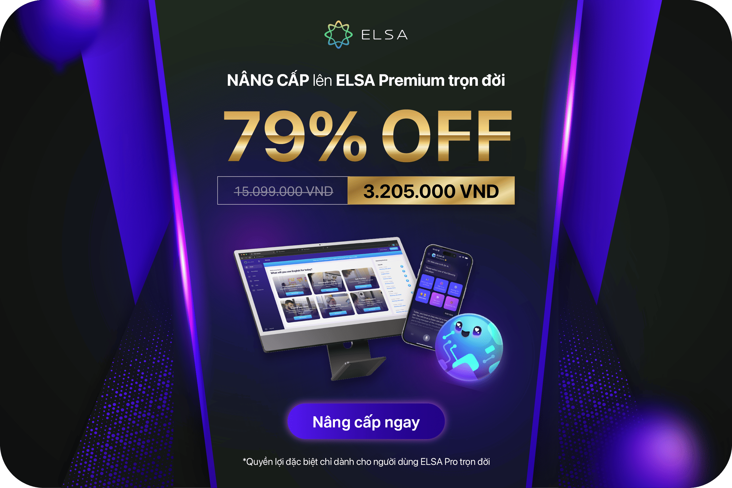 Đặc quyền ELSA Pro trọn đời – Nâng cấp Premium giá hấp dẫn