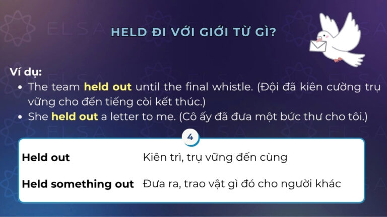 Held đi với giới từ gì? Tổng hợp phrasal verb với Held