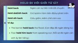 Held đi với giới từ gì? Tổng hợp phrasal verb với Held