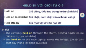 Held đi với giới từ gì? Tổng hợp phrasal verb với Held